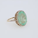 Colombian Emerald Ring: 22.66 ct tw Emeralds, 1.6 ct tw Diamonds, 14K ...