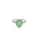 Colombian Emerald Ring: 1.9 ct tw Emeralds, 0.52 ct tw Diamonds, 14K Y ...