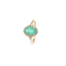 Colombian Emerald Ring: 1.8 ct tw Emeralds, 0.65 ct tw Diamonds, 14K Y ...