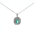 Colombian Emerald Pendant: 1.05 ct tw Emeralds, 0.90 ct tw Diamonds, 1 ...
