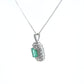 Colombian Emerald Pendant: 1.05 ct tw Emeralds, 0.90 ct tw Diamonds, 1 ...