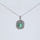 Colombian Emerald Pendant: 1.05 ct tw Emeralds, 0.90 ct tw Diamonds, 1 ...